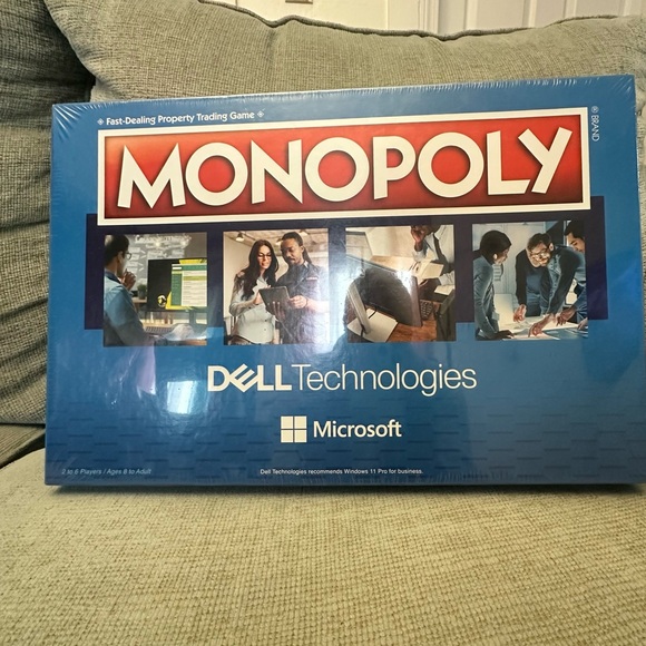 Hasbro | Games | Monopoly Dell Technologies Edition Blue And Red | Poshmark